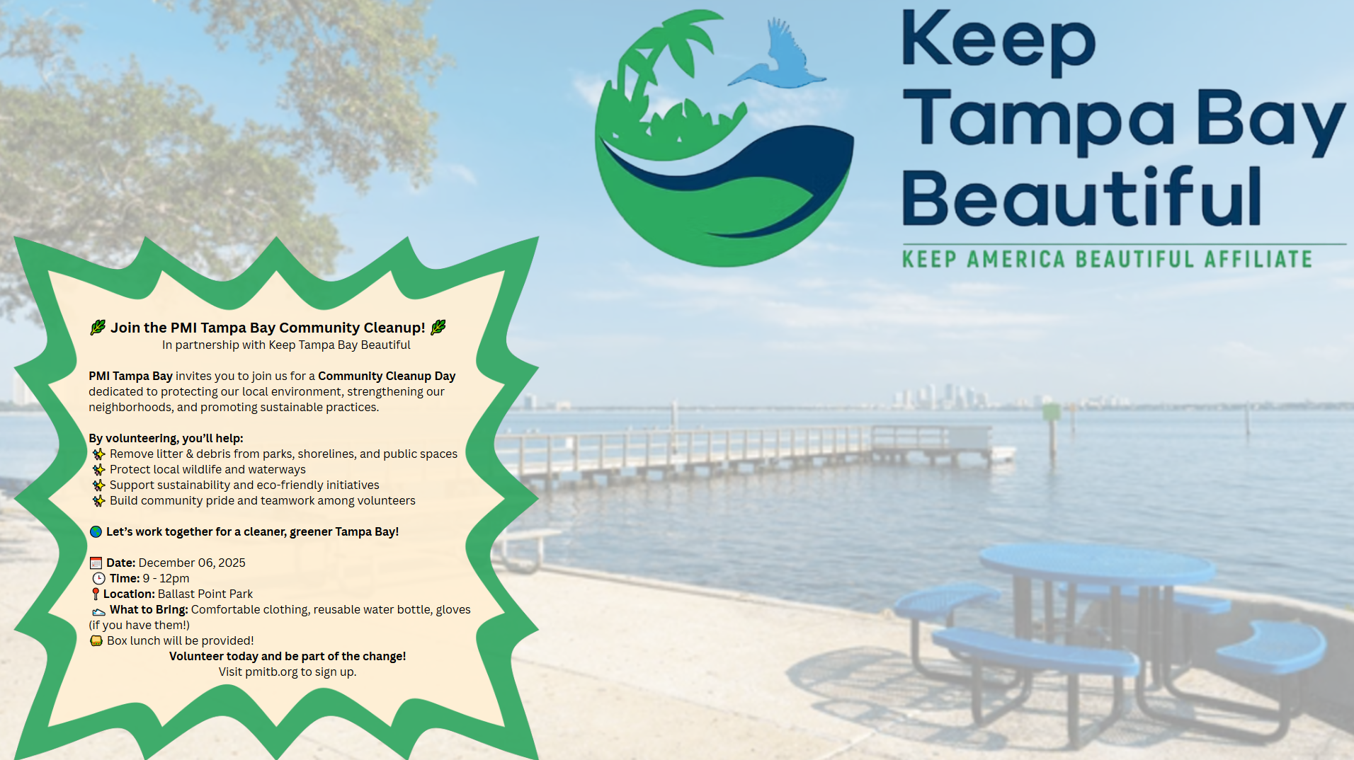 Keep Tampa Bay Beautiful Volunteer Event | PMI Tampa Bay